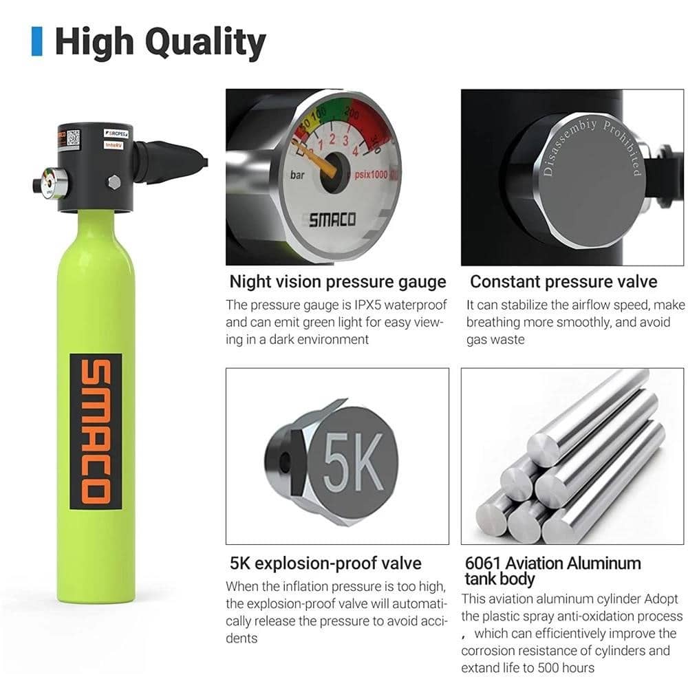 SAMCO Mini Scuba Tank Air Diving Cylinder Underwater Exploration ...