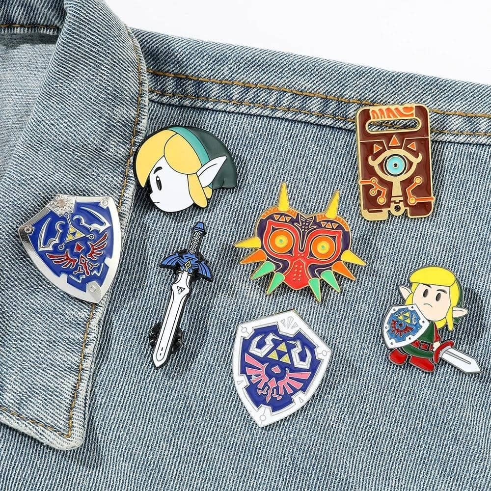 The Legend of Zelda Enamel Pins Game Zelda Badge Haley And the Shield ...