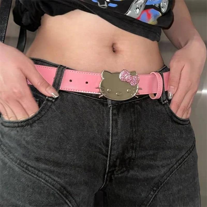 Sanrio Hello Kitty Girl Belt Cartoon Cute Sweet Candy Colors Rhinestone ...