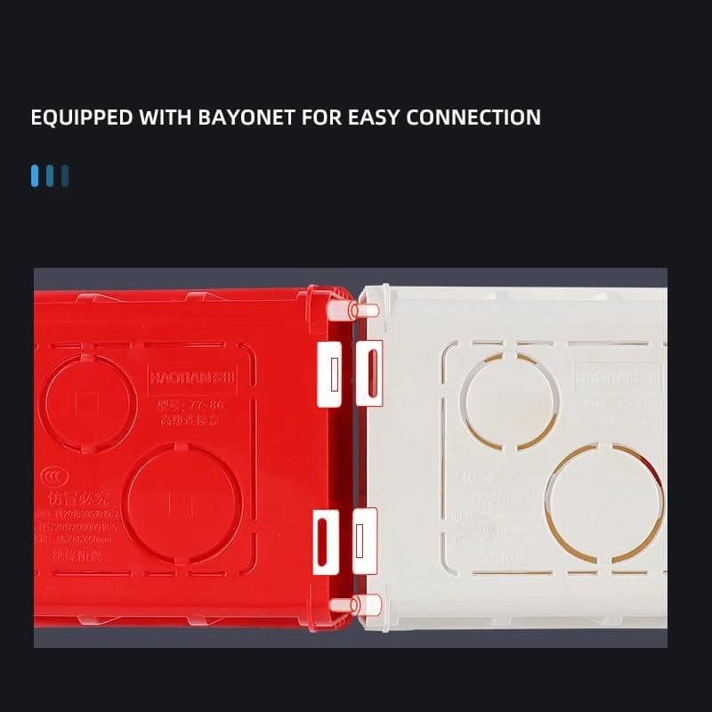 Avoir 86 Тип Тъмна инсталационна кутия за стенни контакти Монтажна кутия 86mm*86mm*40mm ...