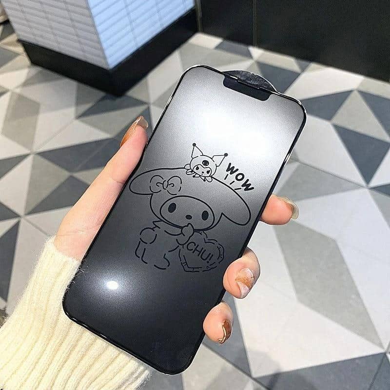 Sanrios Hello Kitty Kuromi Invisible Shadow Glass Screen Protector Case ...