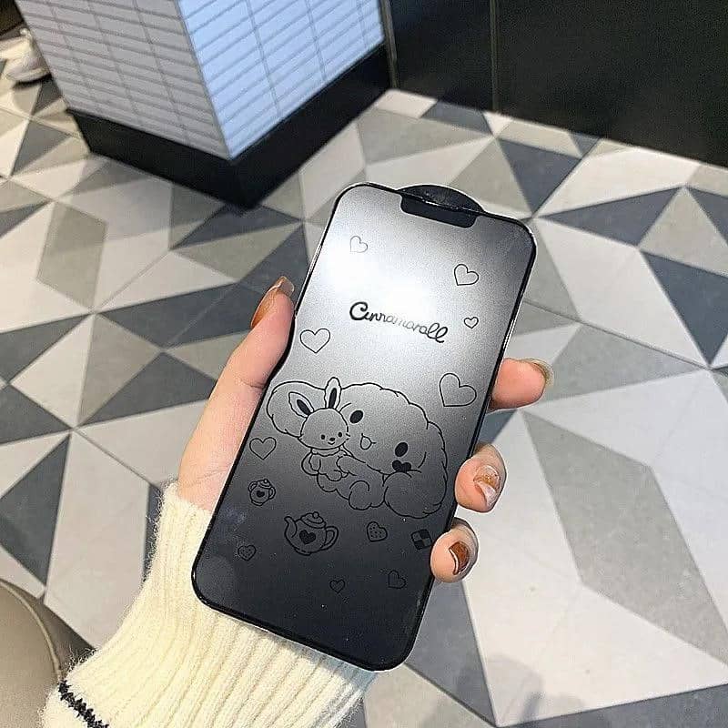 Sanrios Hello Kitty Kuromi Invisible Shadow Glass Screen Protector Case ...