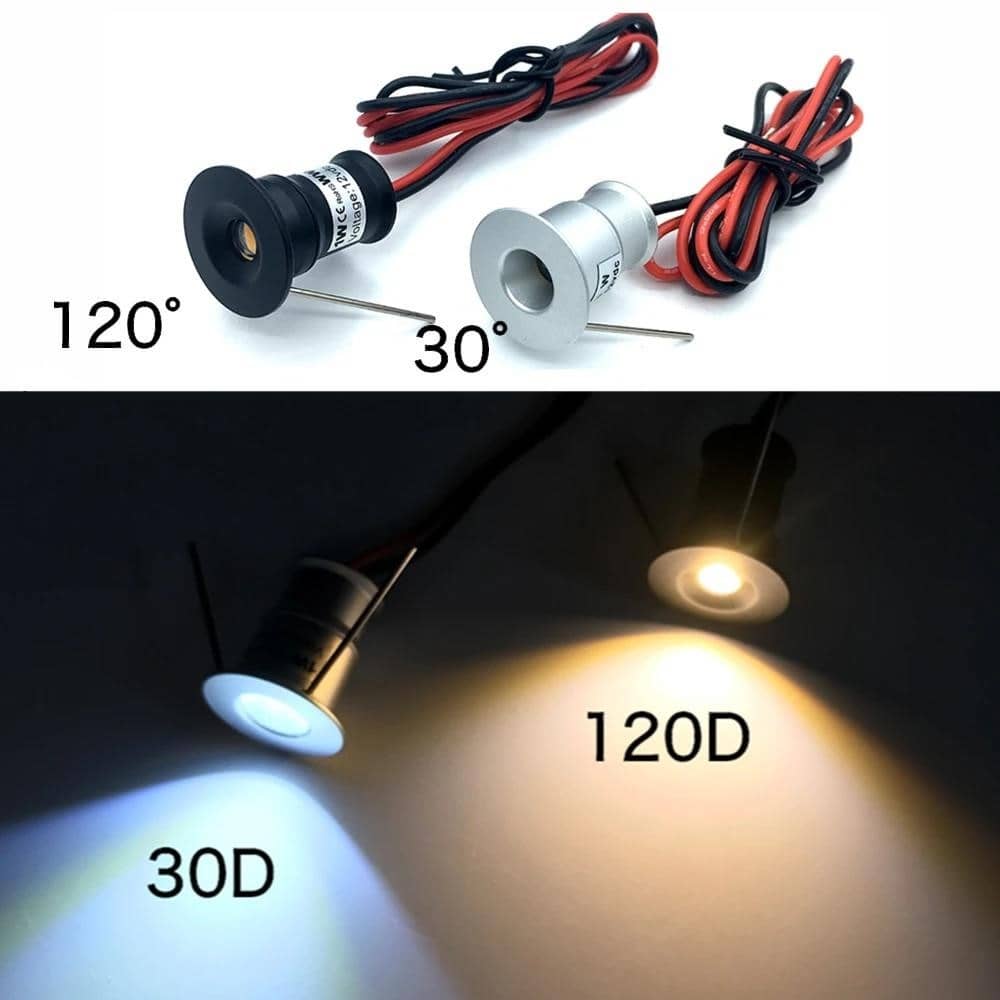 1W мини LED луна 12V димируем прожектор IP65 стълбищна осветителна ...