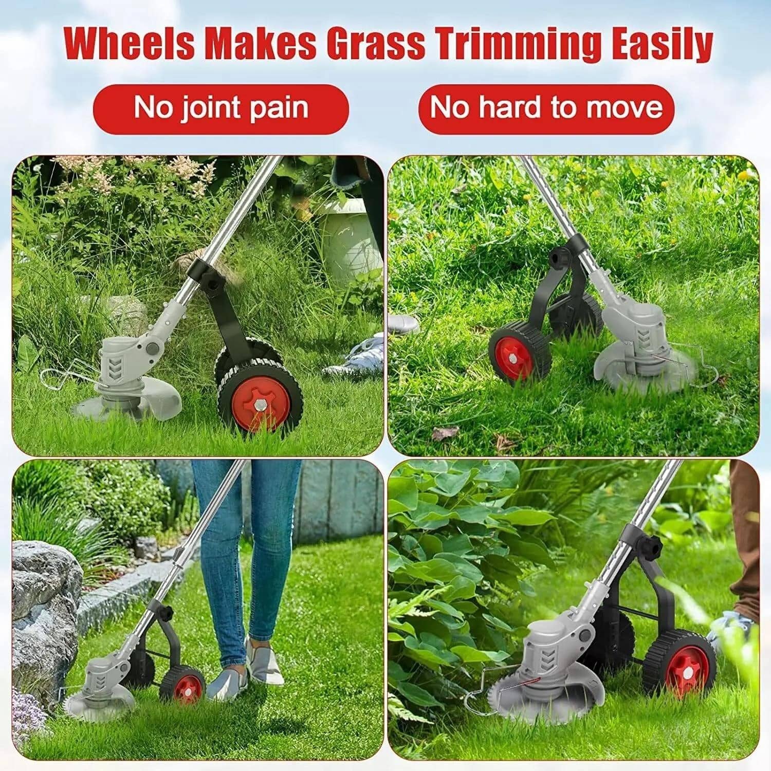 Универсален стринг тример Grass Eater Weed Cutter Регулируеми опорни ...