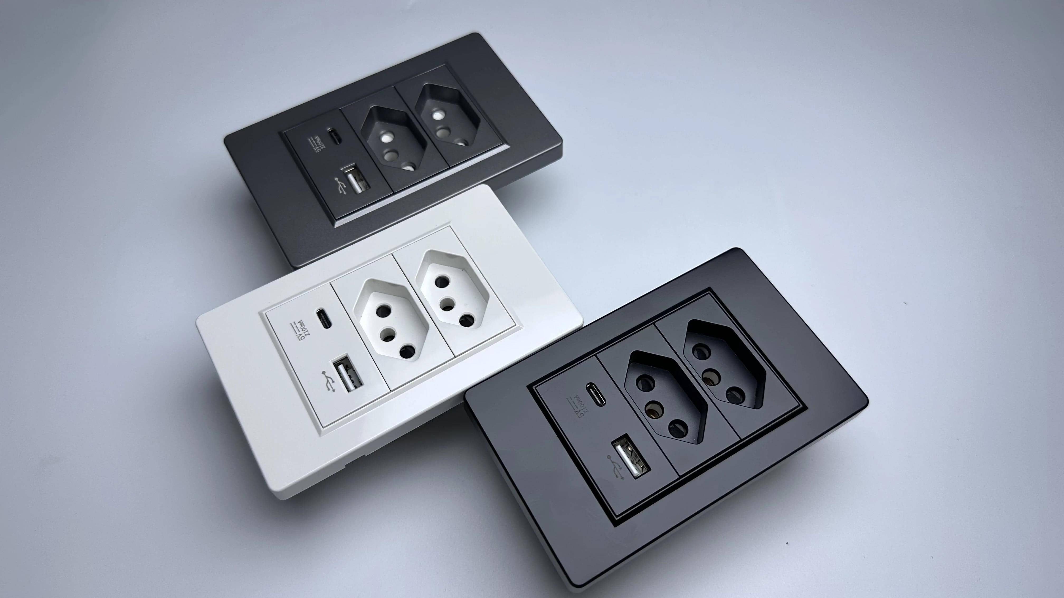 Double Plug Sockets BG Electrical Double Switched USB Power Socket 45W ...