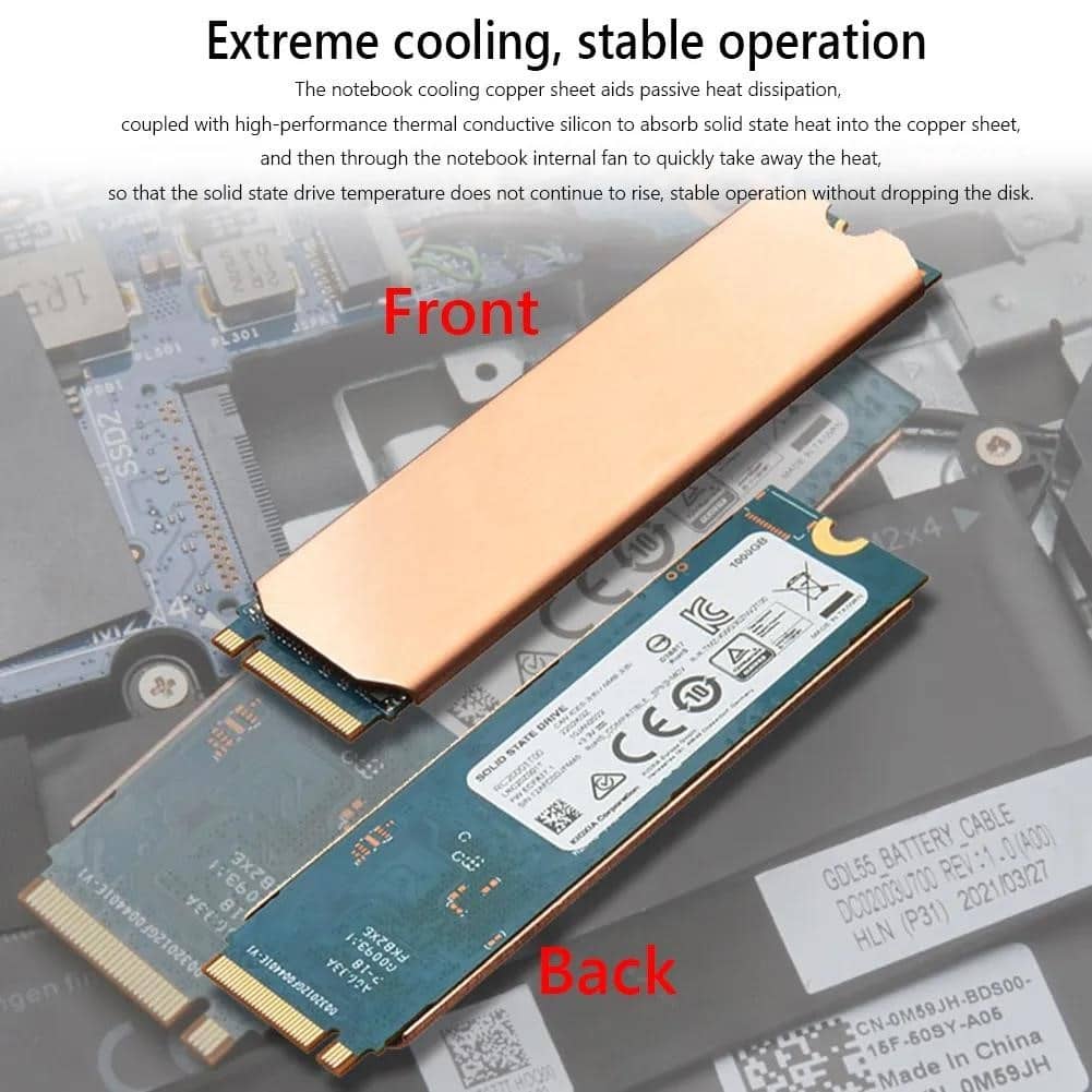 M.2 SSD радиатор Меден охладител Solid State Disk Radiator с термична ...