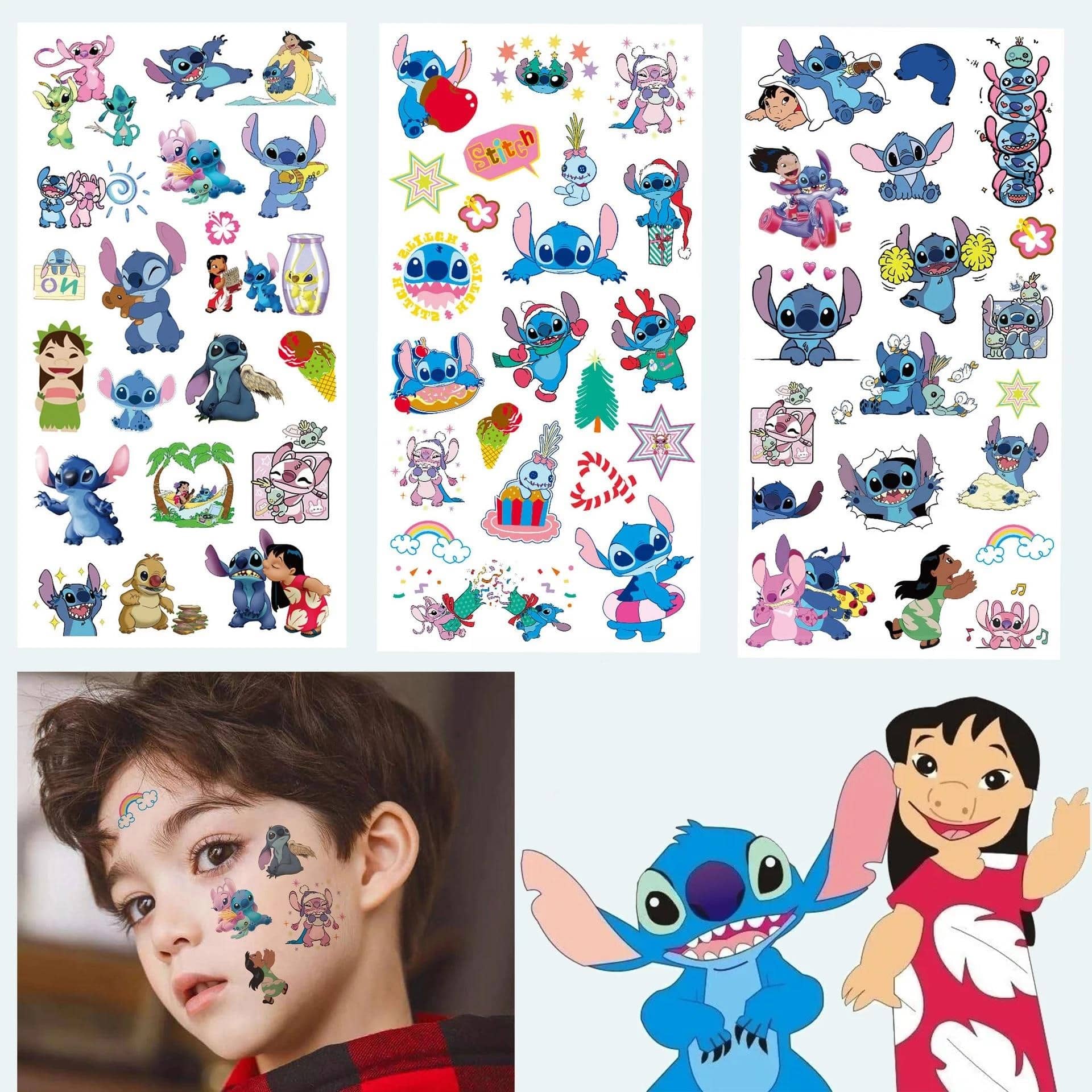 Disney Cute Cartoon Lilo & Stitch Stickers Направи си сам Diary Tattoo ...