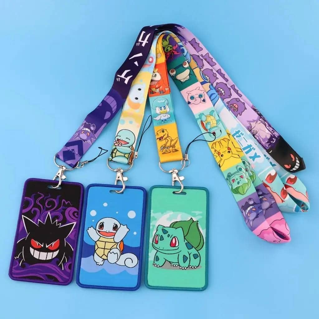 Gengar Аниме герои Държач за карти Връзки Ключодържател Бродерия ID ...