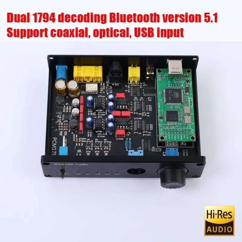 Rod Rain Audio Dual HIFI Sound Decoder Bluetooth 5.1 Усилватели за ...