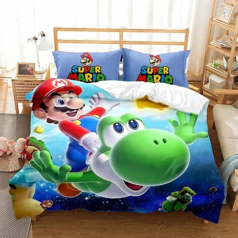 Super Mario Bros Комплект спално бельо Калъфка за възглавница Luigi ...