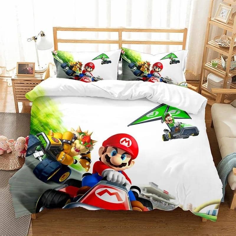 Super Mario Bros Комплект спално бельо Калъфка за възглавница Luigi ...
