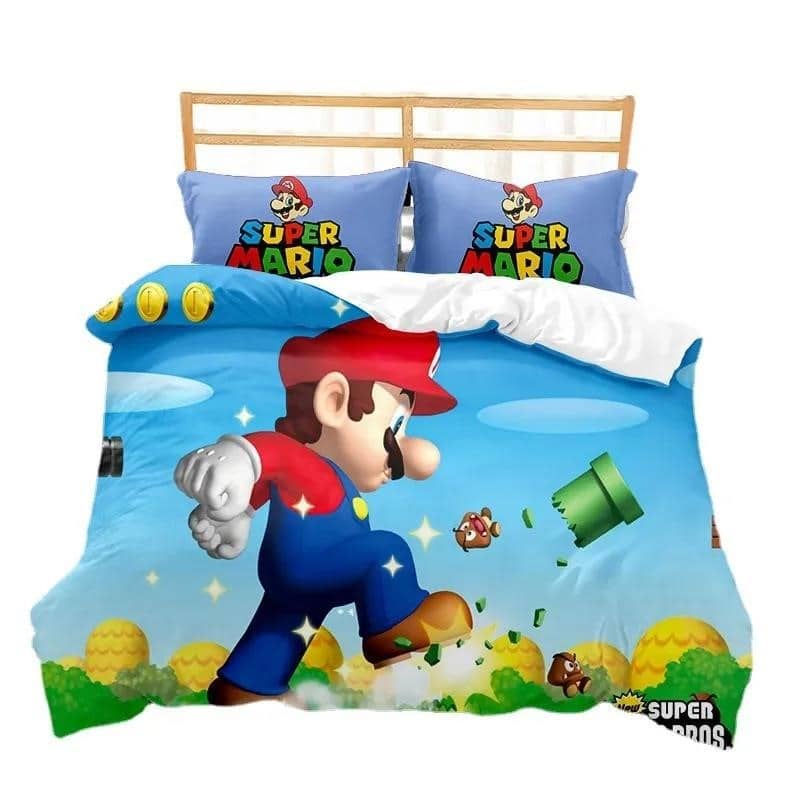 Super Mario Bros Комплект спално бельо Калъфка за възглавница Luigi ...