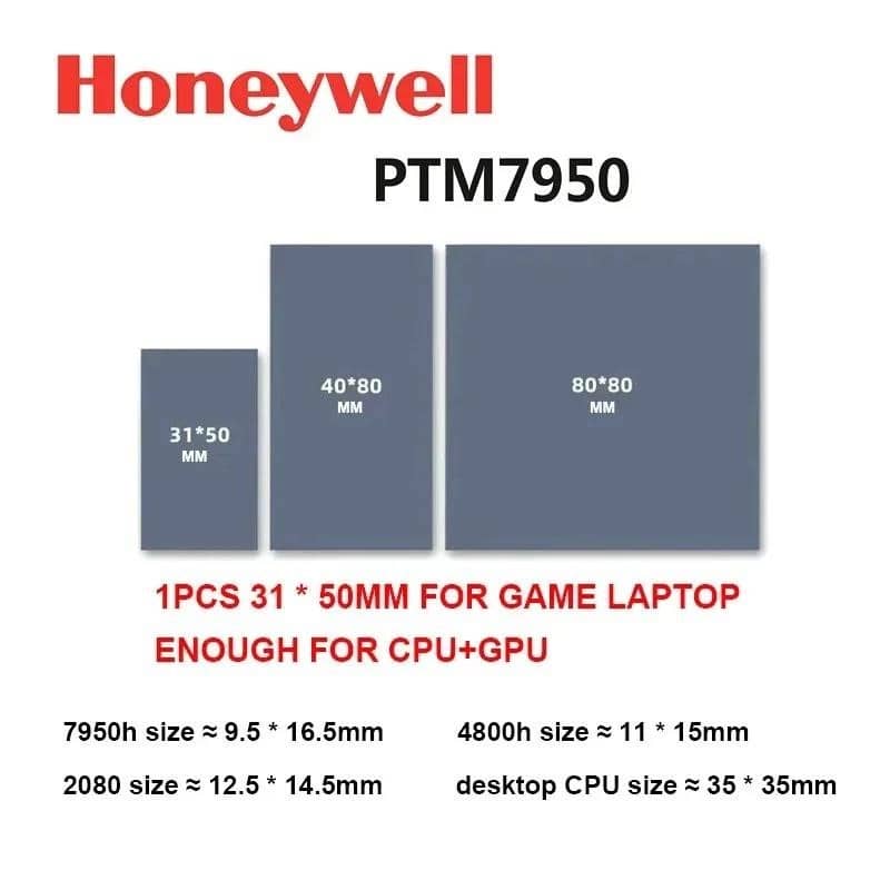 Honeywell PTM7950 Phase-change Pad за лаптоп GPU CPU Разсейване на ...
