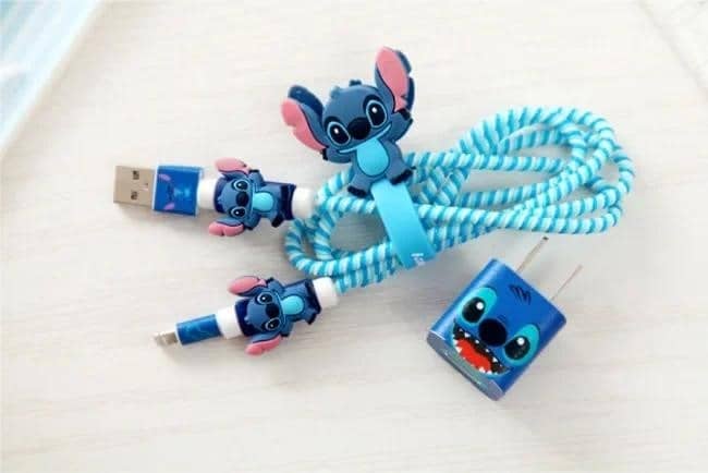 Disney Stitch Winder Set Illustration Аниме Cartoon Kawai Charger Usb ...