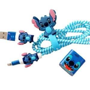 Disney Stitch Winder Set Illustration Аниме Cartoon Kawai Charger Usb ...