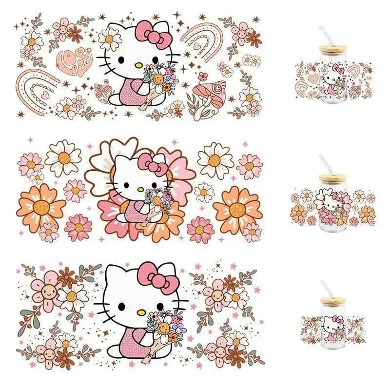 Sanrio Hello Kitty 3D UV DTF Cup Wrap Трансфери Стикери Етикети ...