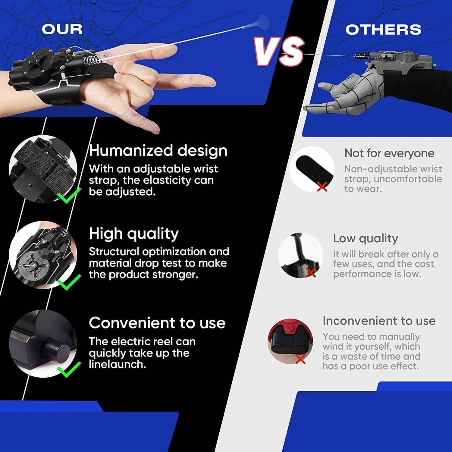 Spider silk Web Shooters Wrist Launcher Device Peter Parker Косплей ...