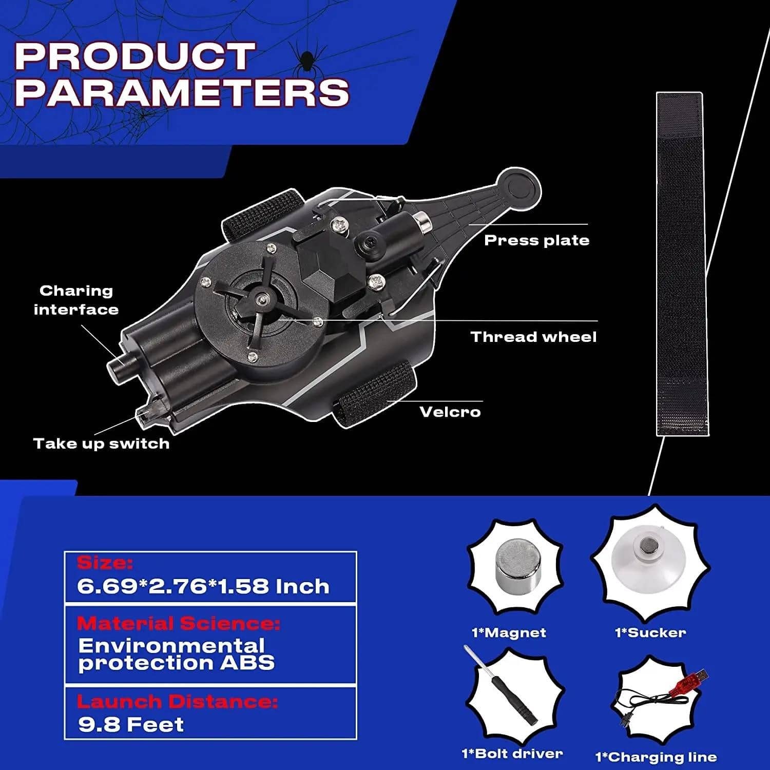 Spider silk Web Shooters Wrist Launcher Device Peter Parker Косплей ...