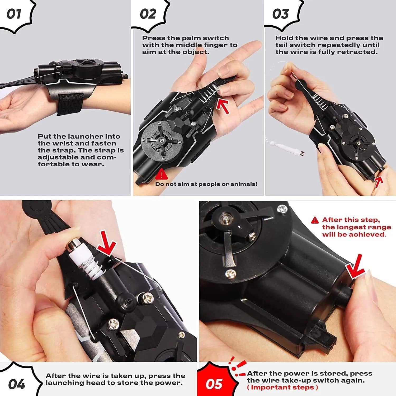 Spider silk Web Shooters Wrist Launcher Device Peter Parker Косплей ...