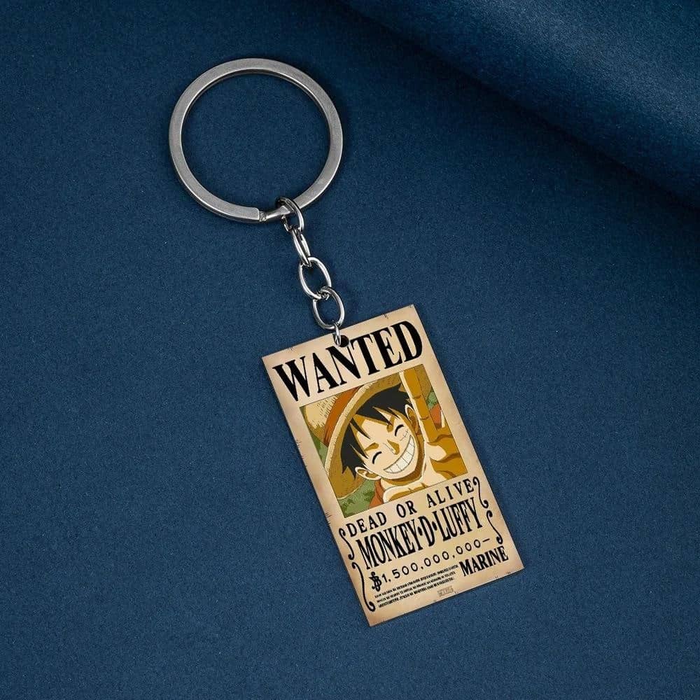 One Piece Luffy Keychain Wanted Poster Keyrings Zoro Sanji Luffy Nika ...