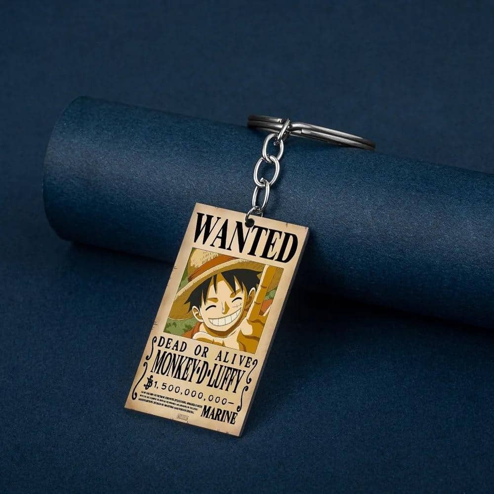 One Piece Luffy Keychain Wanted Poster Keyrings Zoro Sanji Luffy Nika ...