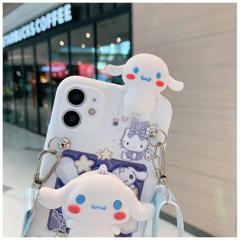 Калъф за телефон Kawaii Sanrio Cinnamoroll с огледало за Samsung Galaxy ...