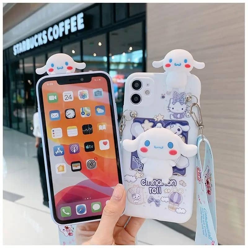 Калъф за телефон Kawaii Sanrio Cinnamoroll с огледало за Samsung Galaxy ...